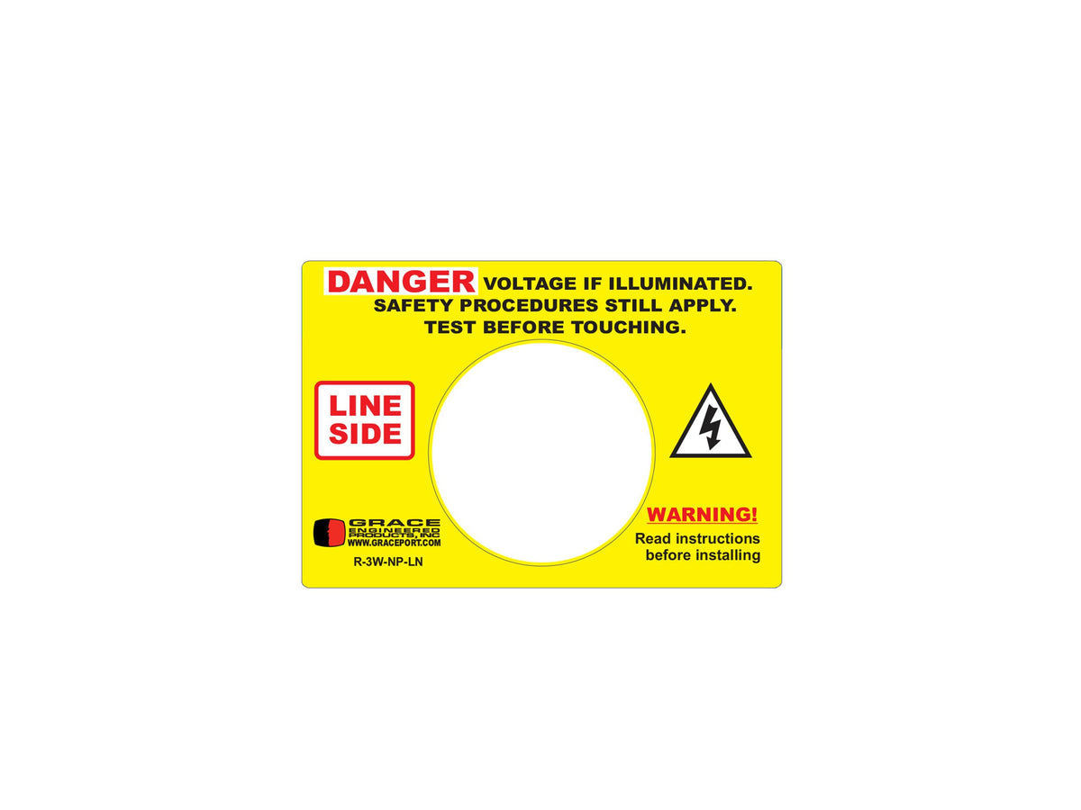 R-3W-NP-LN | Line Side Voltage Indicator Warning Label – Grace ...