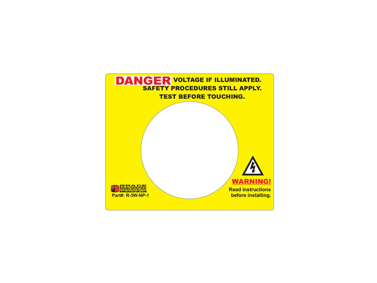 R-3W-NP-1 | Voltage Indicator Warning Label – Grace Technologies, Inc.